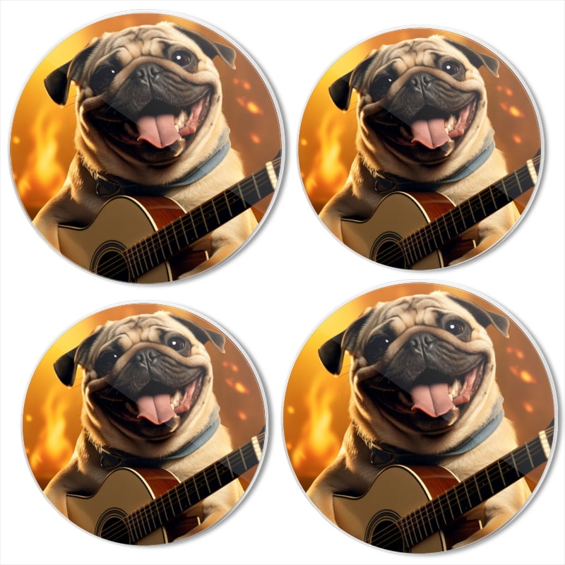 Bahomeck Gas Stove Burner Cover Set Of 4,Cartoon Puppy Pug Dog With ...