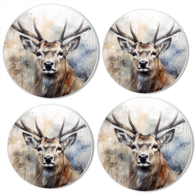 Bahomeck Gas Stove Burner Cover Set Of 4,Elegant Stag Head Detailed ...