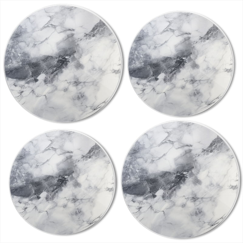 Bahomeck Gas Stove Burner Cover Set Of 4,Marble Texture Of White And ...