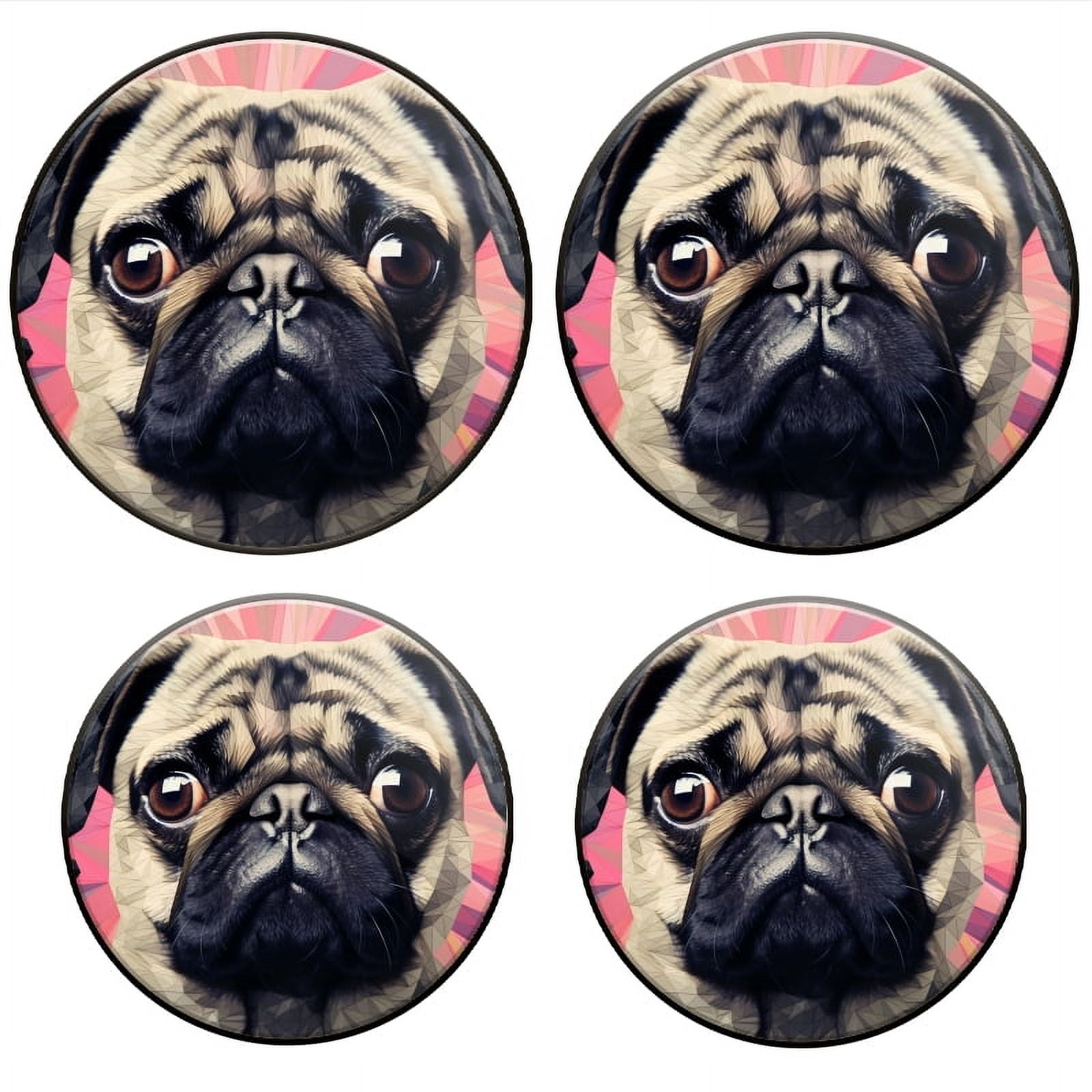 Bahomeck Gas Stove Burner Cover Set Of 4,Pug Dog With Large Eyes And ...