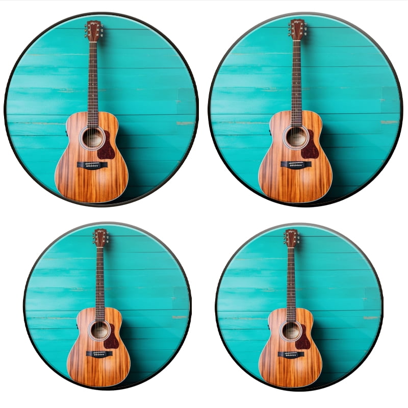 Bahomeck Gas Stove Burner Cover Set Of 4,Acoustic Guitar Leaning ...