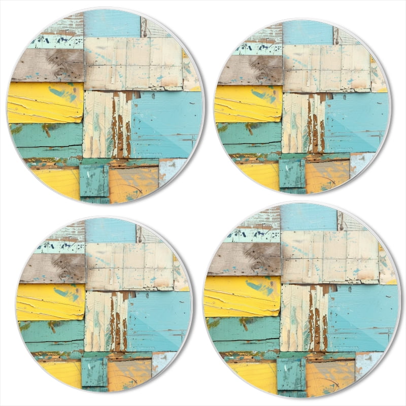 Bahomeck Gas Stove Burner Cover Set Of 4,Collage Of Rustic Wooden ...