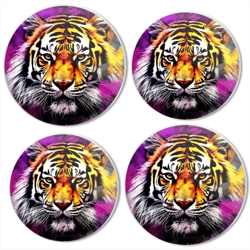 Bahomeck Gas Stove Burner Cover Set Of 4,Colorful And Vibrant Tiger ...