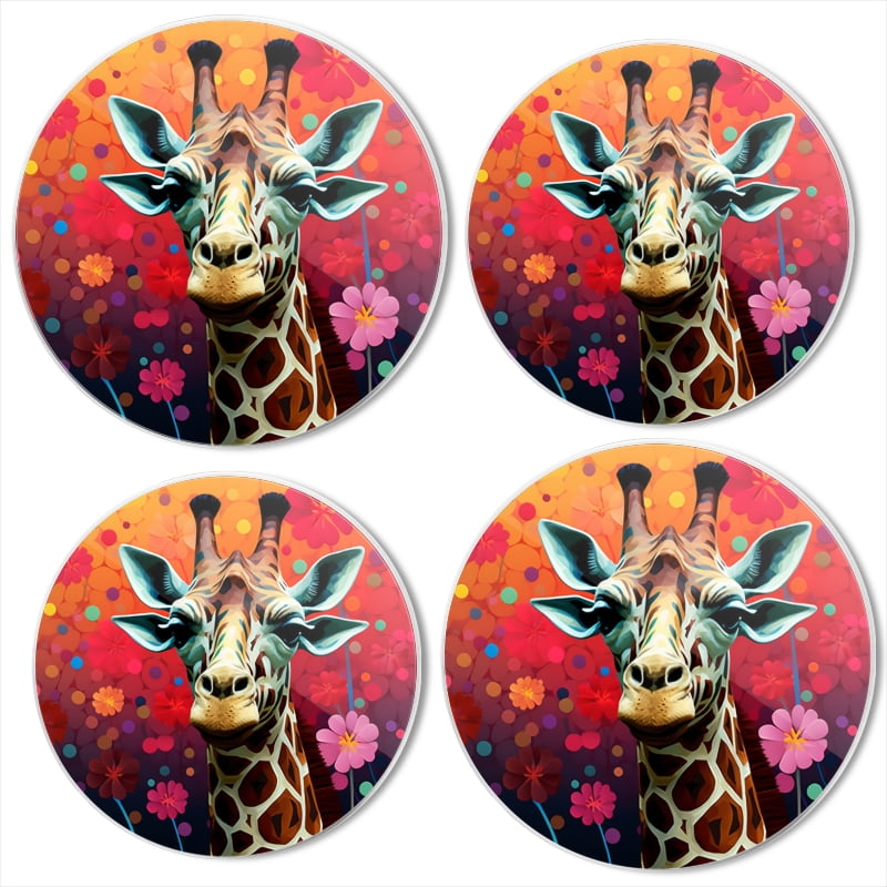 Bahomeck Gas Stove Burner Cover Set Of 4,Cute Giraffe In The Style Of ...