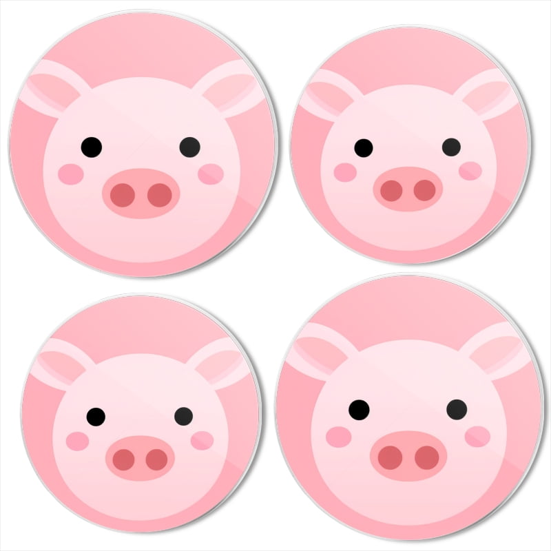 Bahomeck Gas Stove Burner Cover Set Of 4,Cute Pink Pig Face Metal ...