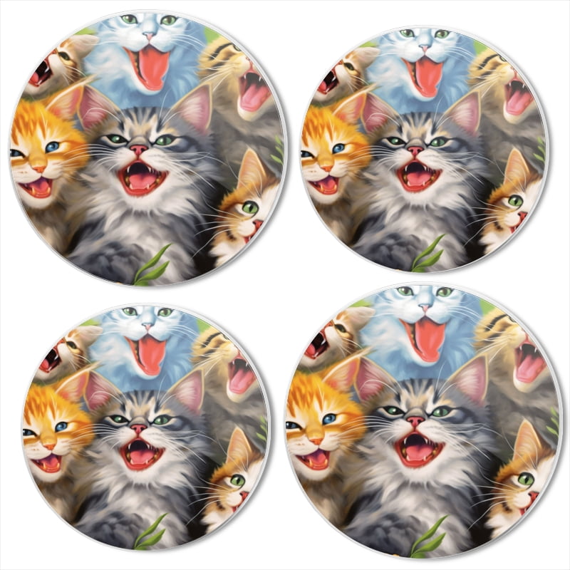 Bahomeck Gas Stove Burner Cover Set Of 4,Group Of Cats With Big Eyes ...