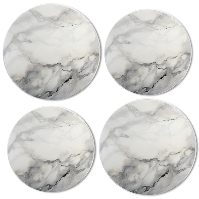 Bahomeck Gas Stove Burner Cover Set Of 4,Marble Texture On White ...