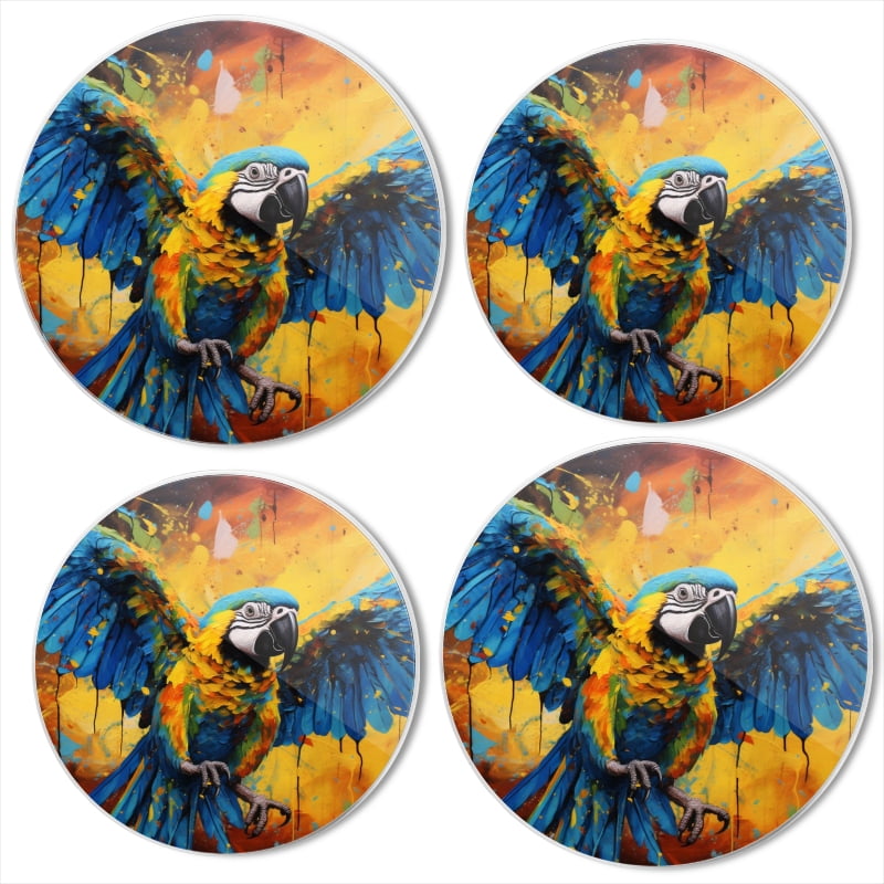 Bahomeck Gas Stove Burner Cover Set Of 4,Parrot Profile Exotic Creature ...