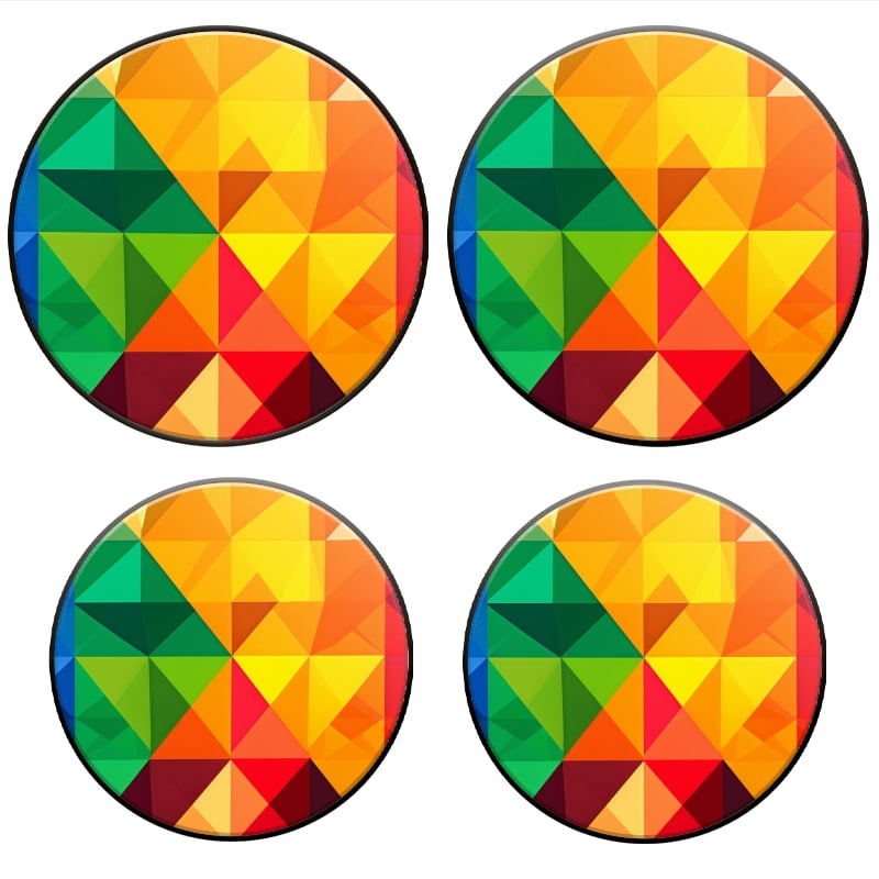Bahomeck Gas Stove Burner Cover Set Of 4,Rainbow-Colored Triangular ...