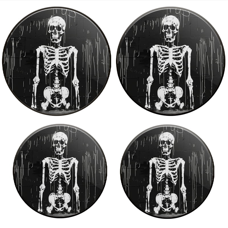 Bahomeck Gas Stove Burner Cover Set Of 4,Skeletal Figure In Street Art ...