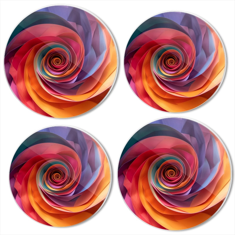 Bahomeck Gas Stove Burner Cover Set Of 4,Spiral Of Colorful Paper In ...