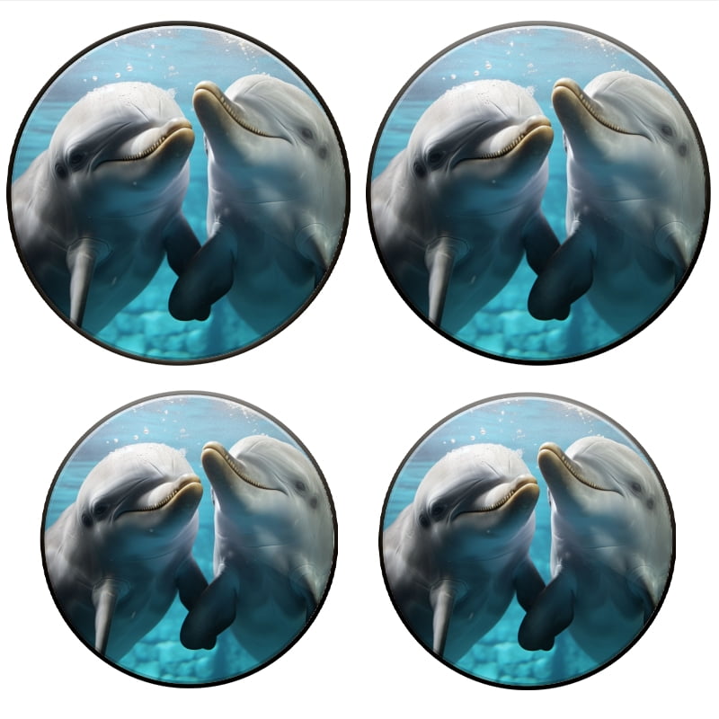 Bahomeck Gas Stove Burner Cover Set Of 4,Two Dolphins Swimming And ...