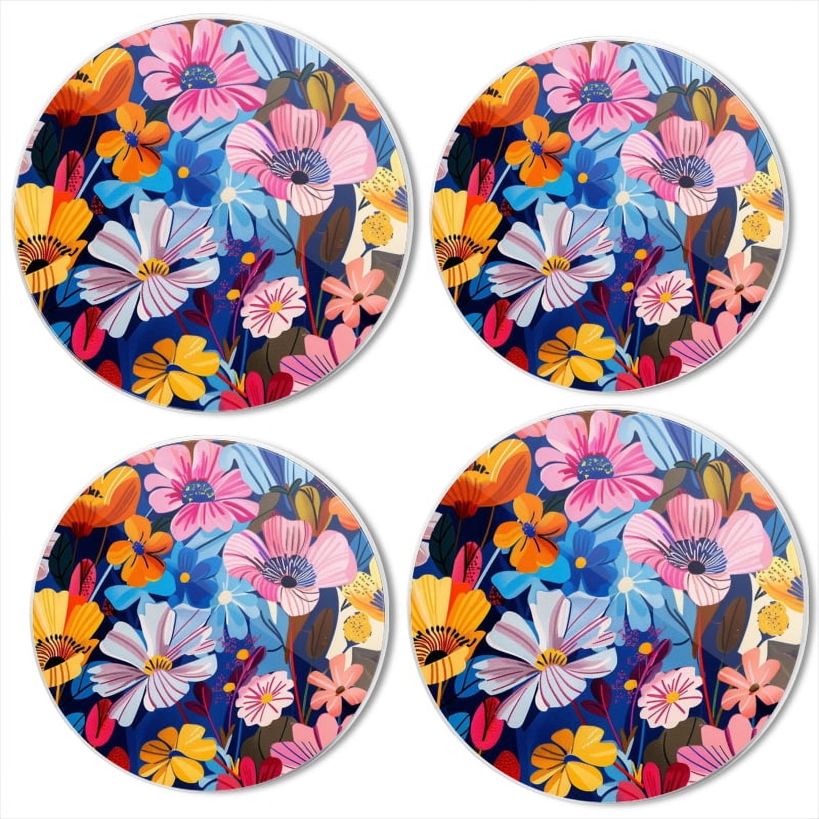 Bahomeck Electric Stove Burner Covers Set Of 4,Vibrant And Colorful ...