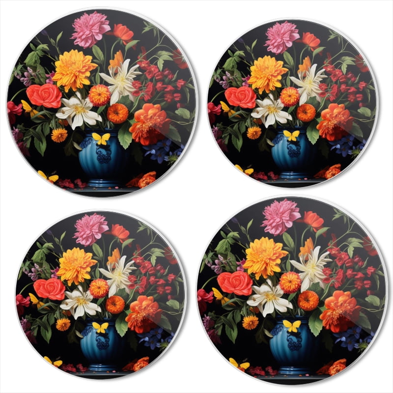 Bahomeck Gas Stove Burner Cover Set Of 4,Vibrant Painting Of Colorful ...
