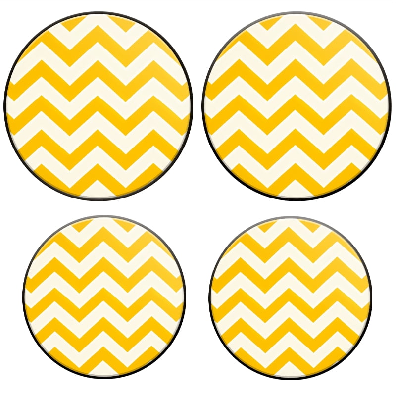Bahomeck Gas Stove Burner Cover Set Of 4,Yellow Pattern On White ...