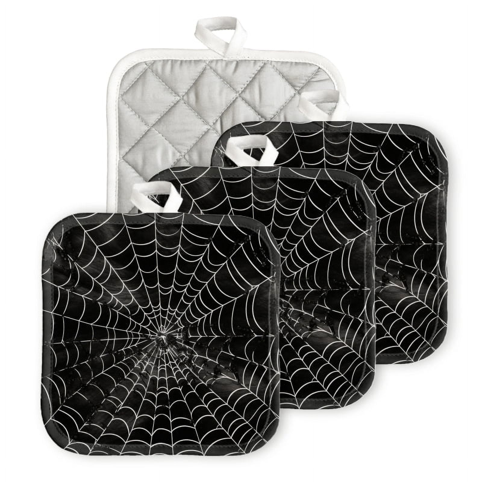 Bahomeck Heat Resistant Hot Pads 4 Pack Black And White Illustration Of ...