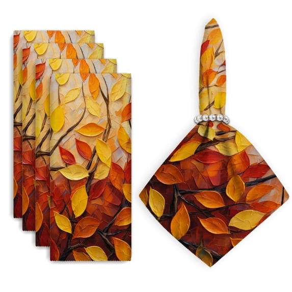 Bahomeck Napkins Set Of 4 Reusable Washable Square Fabric Dining Table ...
