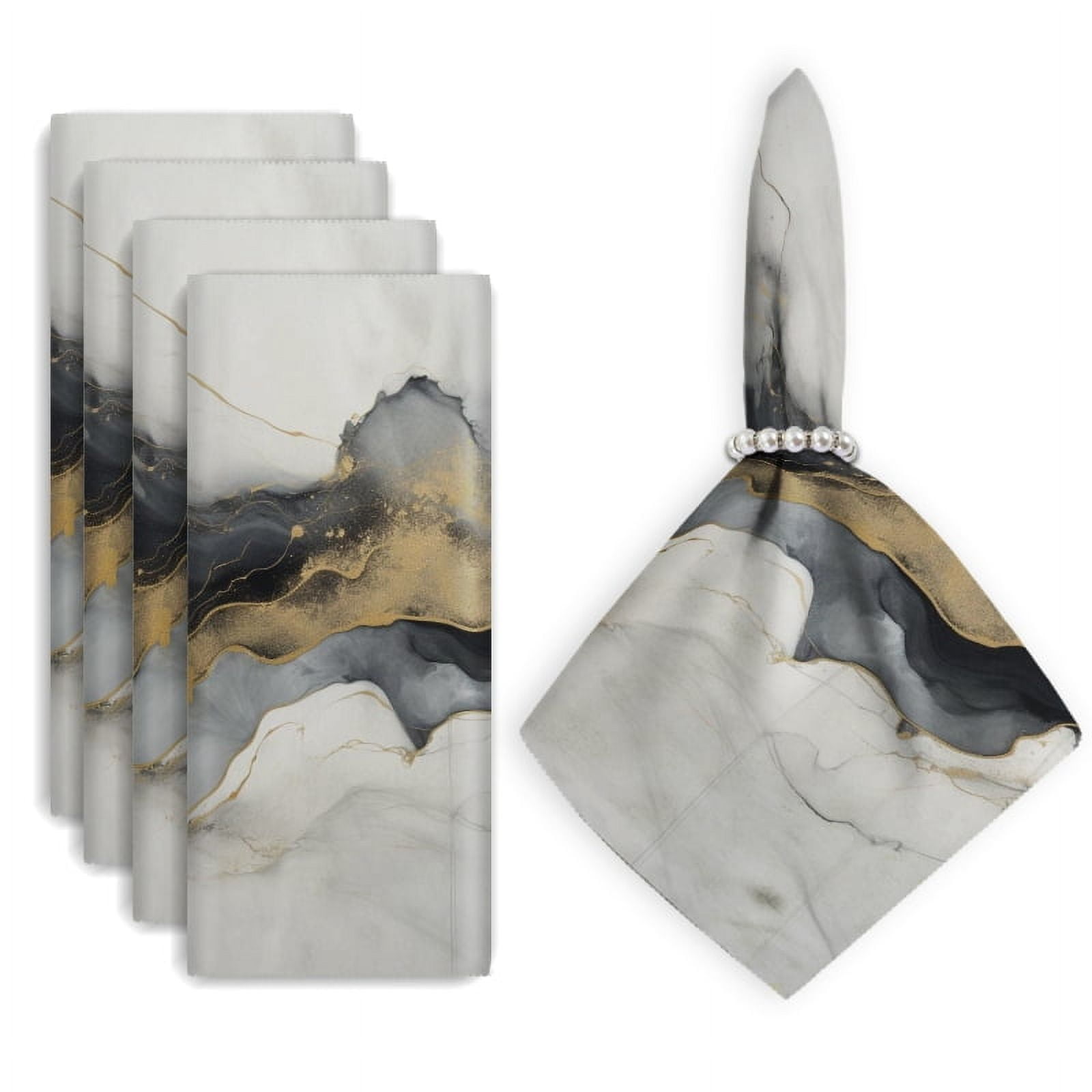 Bahomeck Napkins Set Of 4 Reusable Washable Square Fabric Dining Table ...