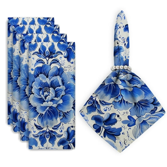Bahomeck Napkins Set Of 4 Reusable Washable Square Fabric Dining Table ...