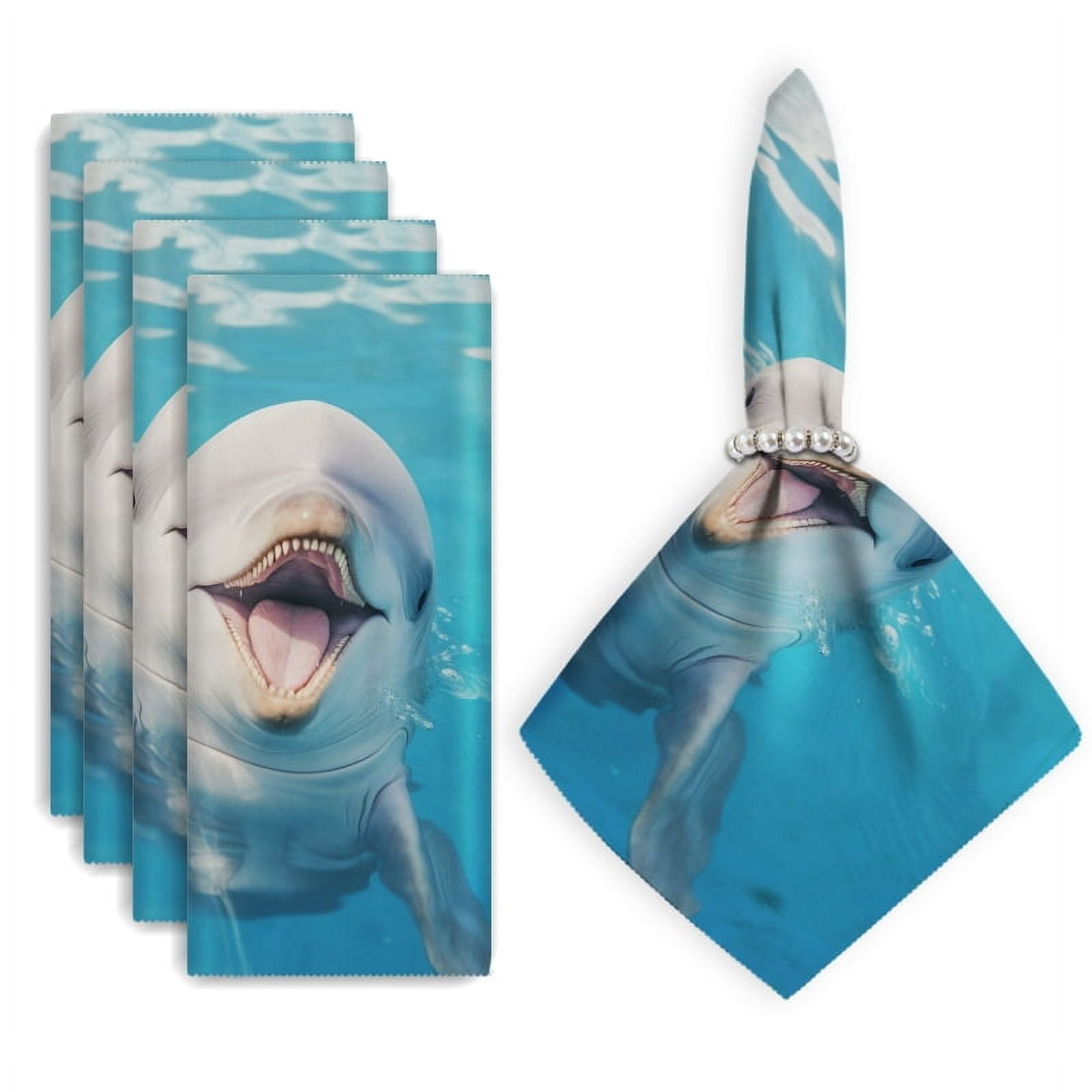 Bahomeck Napkins Set Of 4 Reusable Washable Square Fabric Dining Table ...