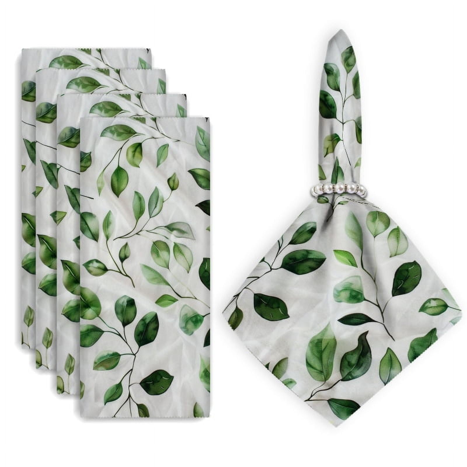 Bahomeck Napkins Set Of 4 Reusable Washable Square Fabric Dining Table ...