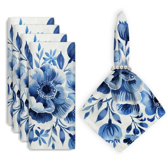 Bahomeck Napkins Set Of 4 Reusable Washable Square Fabric Dining Table ...