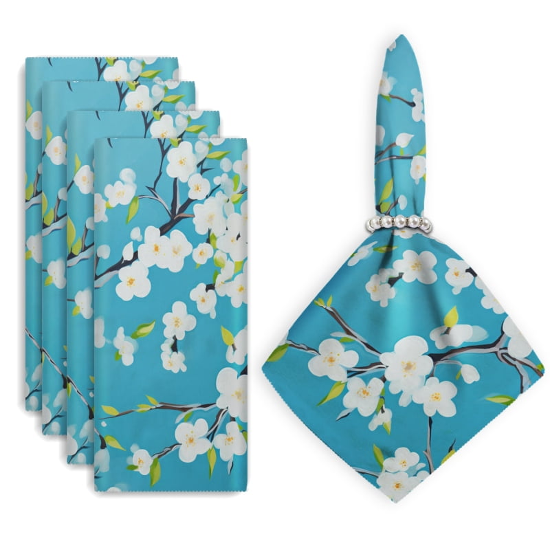 Bahomeck Napkins Set Of 4 Reusable Washable Square Fabric Dining Table ...
