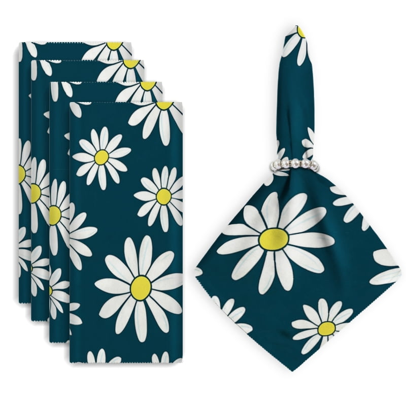 Bahomeck Napkins Set Of 4 Reusable Washable Square Fabric Dining Table ...