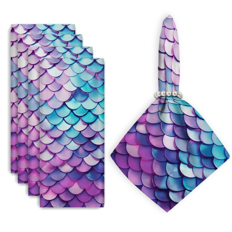 Bahomeck Napkins Set Of 4 Reusable Washable Square Fabric Dining Table ...