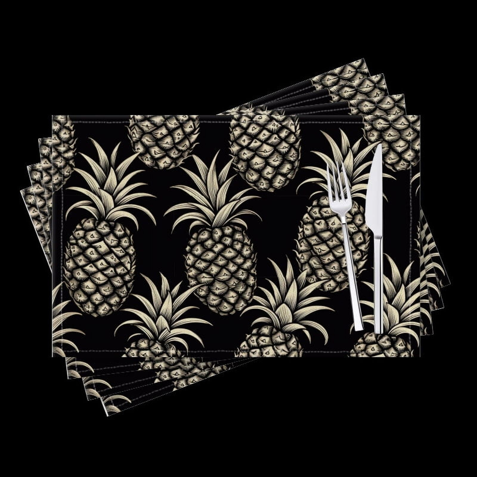 Bahomeck Placemats Set Of 4 Rectangle Linen Cotton Placemats For Dining ...