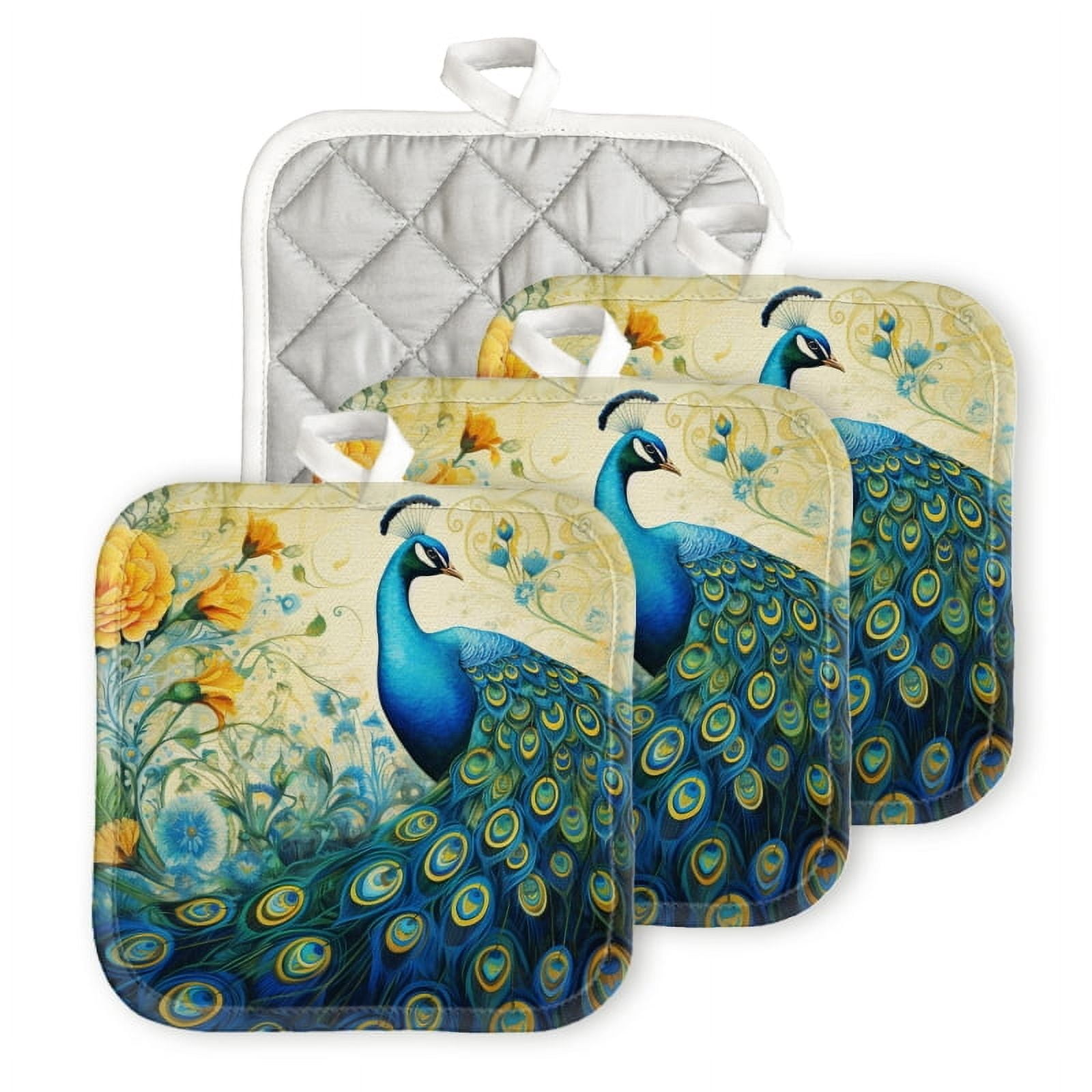 BaHomeck Pot Holders 4pcs dacron Made Square heat-resisting mat Machine ...