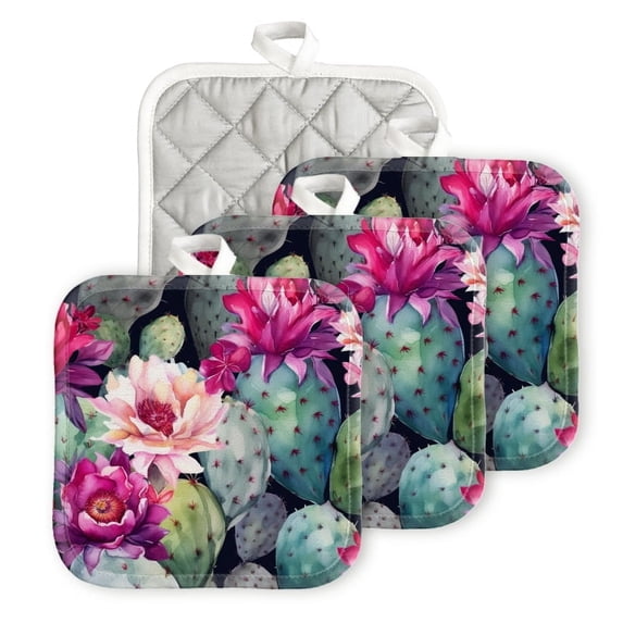 Bahomeck Pot Holder 4Pcs,Cacti'S Petals In Shades Of Pink And Purple ...