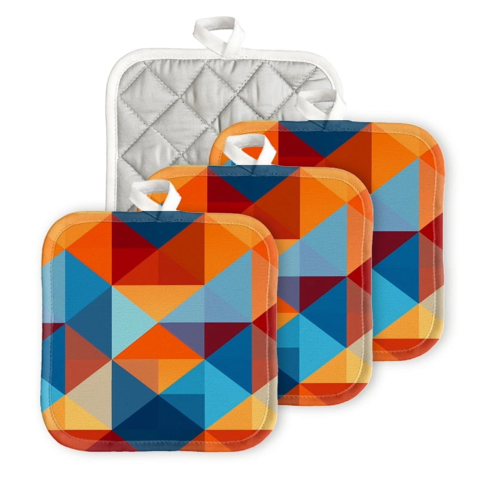 Bahomeck Pot Holder 4Pcs,Colorful Bohemian Pattern Square Heat ...