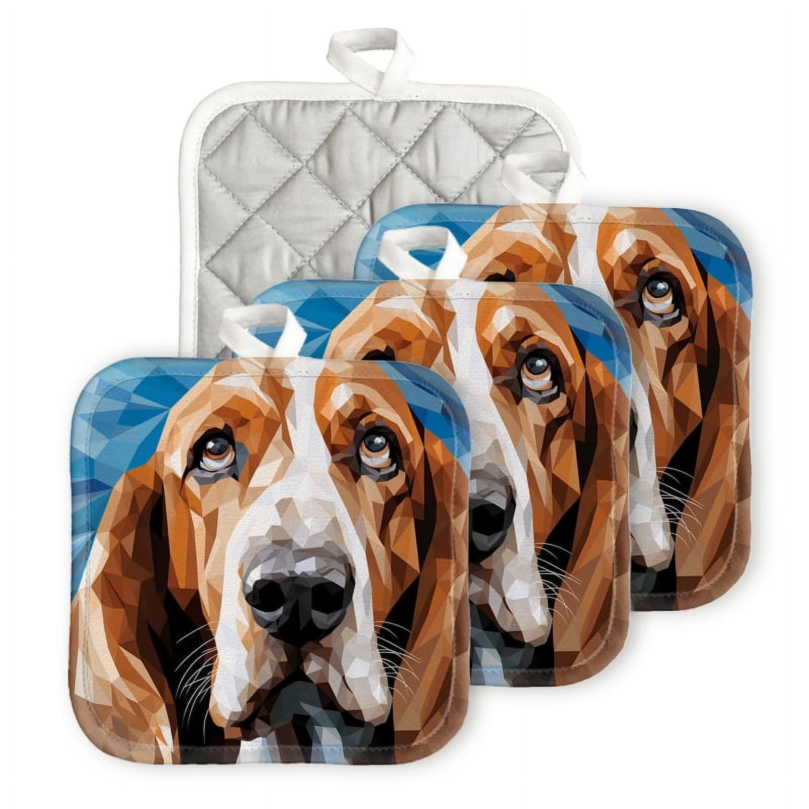BaHomeck Pot Holders 4pcs dacron Made Square heat-resisting mat Machine ...