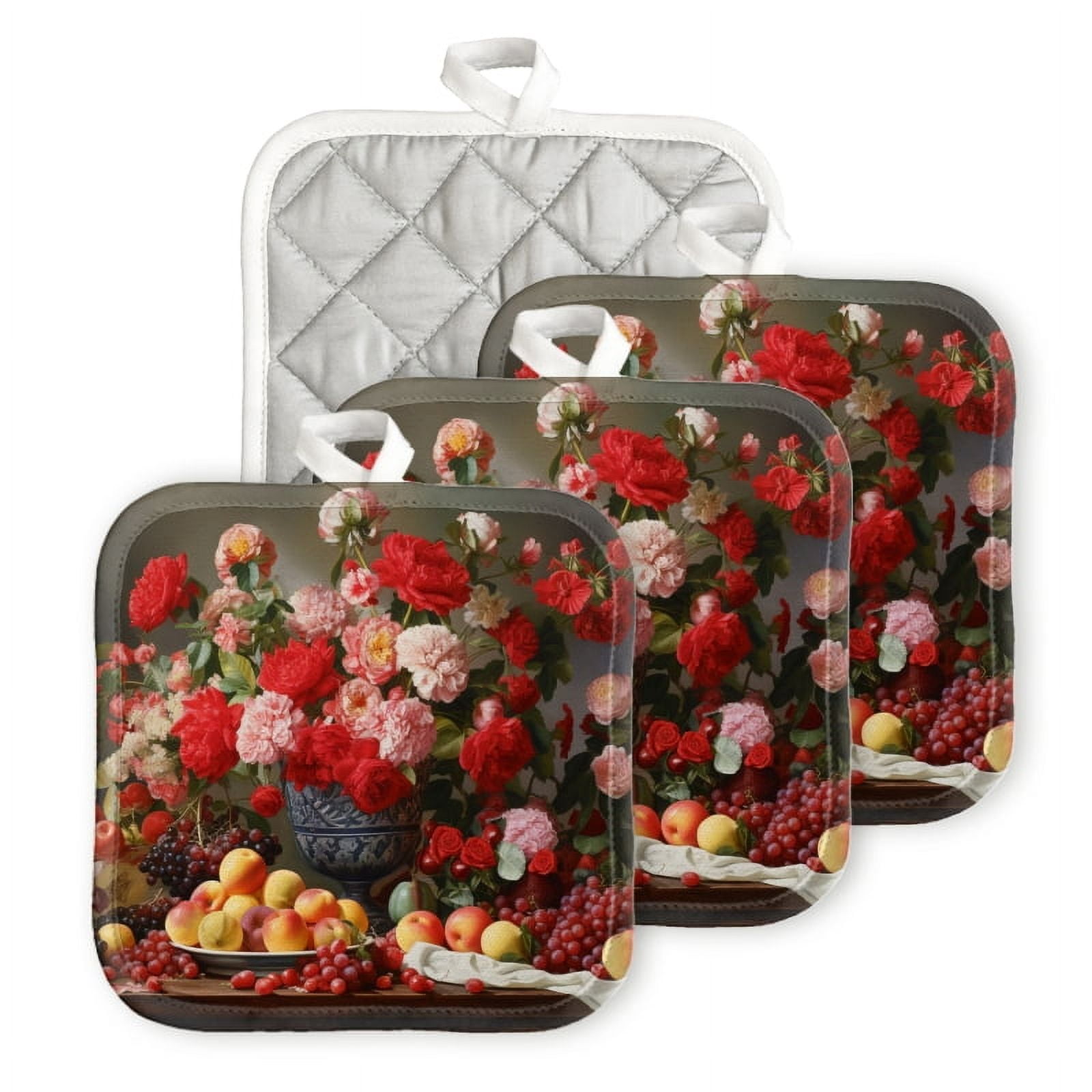 BaHomeck Pot Holders 4pcs dacron Made Square heat-resisting mat Machine ...