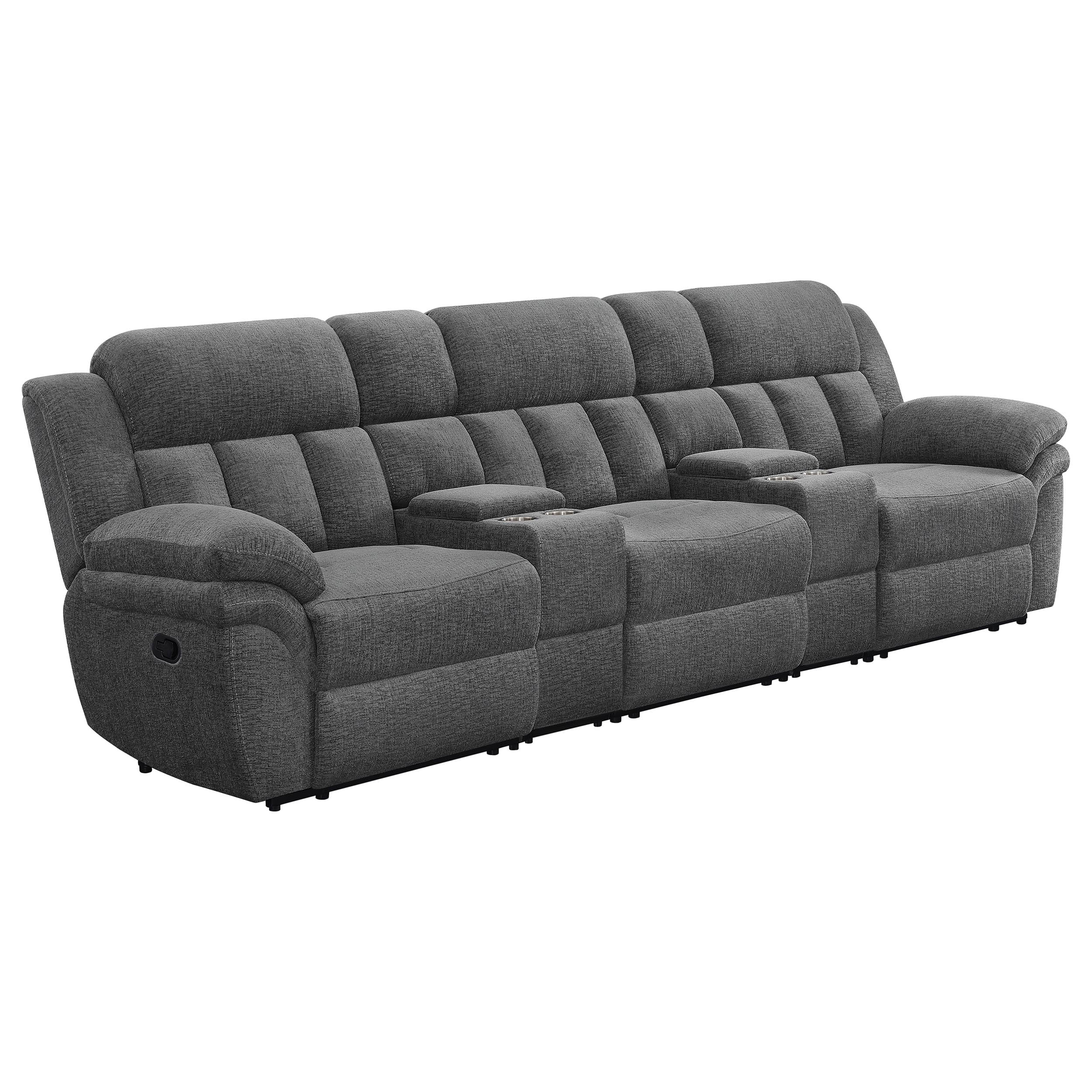 Bahrain 5-piece Upholstered Home Theater Seating Charcoal - Walmart.com