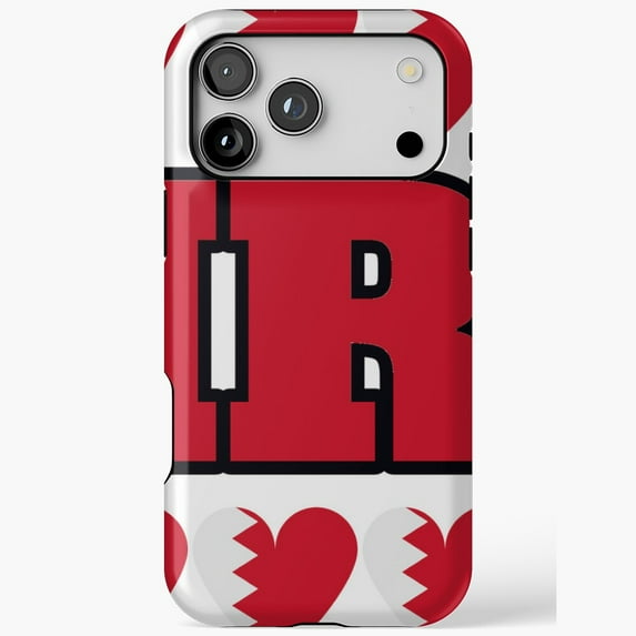 Bahrain Flag Letters And Hearts Art iPhone Case 11 to 17 Pro Max ...