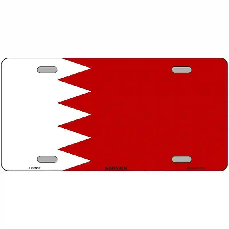 Bahrain Flag Metal Novelty License Plate 12" x 6" Automotive - Walmart.com