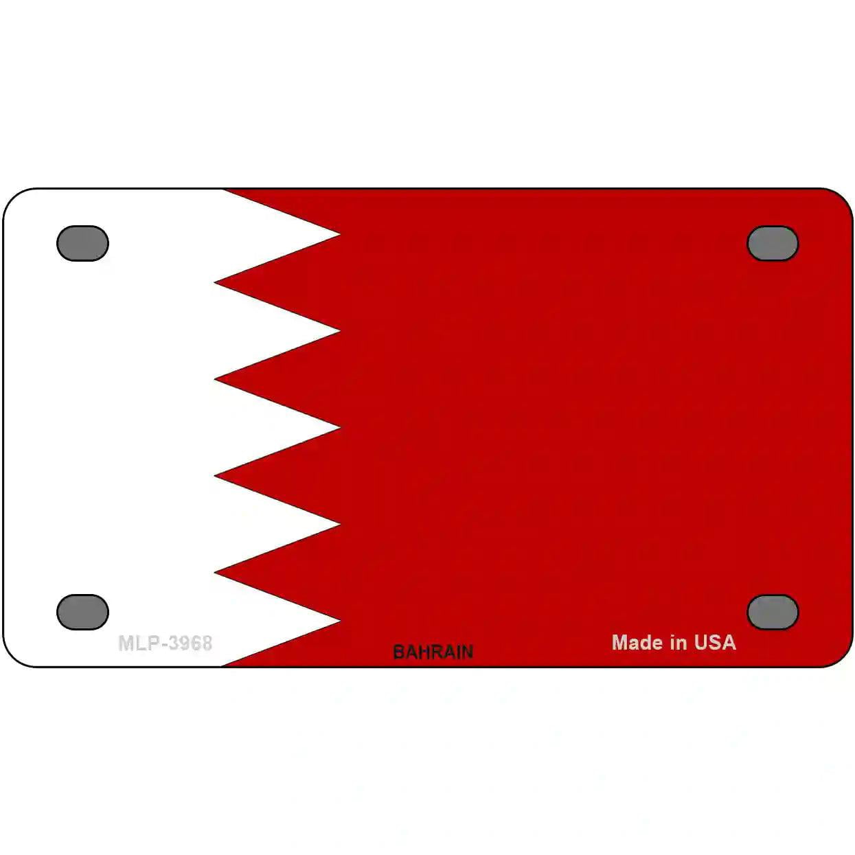 Bahrain Flag Metal Novelty License Plate 4" x 2.2" Mini - Walmart.com