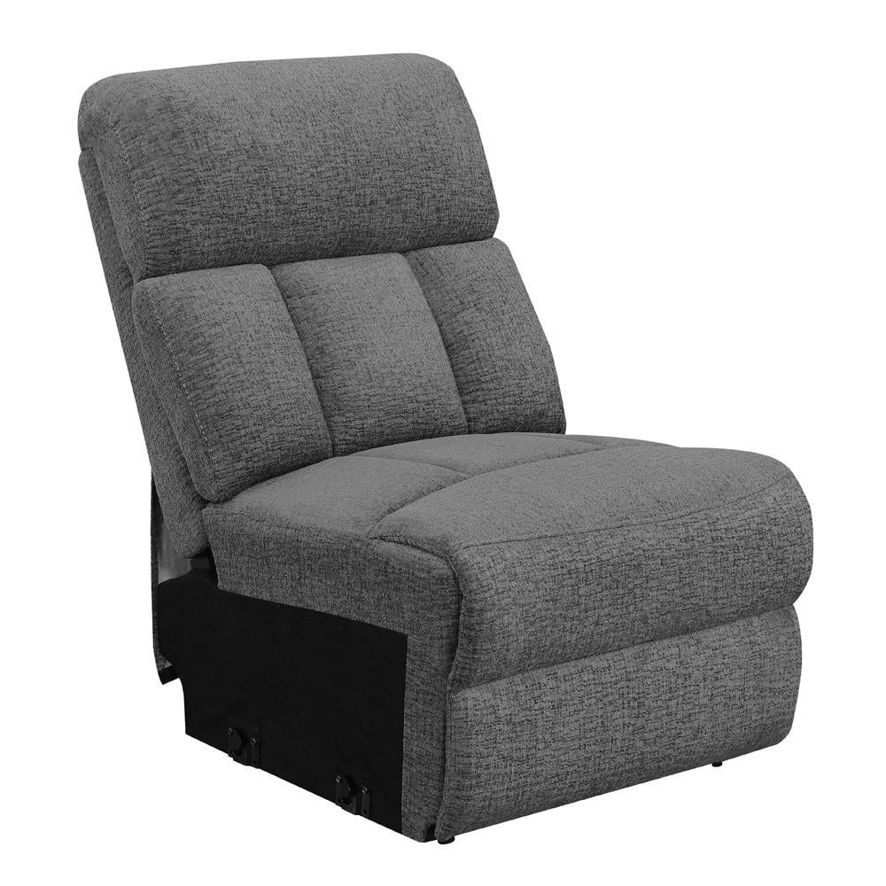 Bahrain Modular Sectional Armless Chair Charcoal - Walmart.com