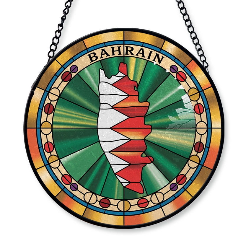 Bahrain Travel Decor Suncatcher Stained Glass Window Hanging, Gift for ...