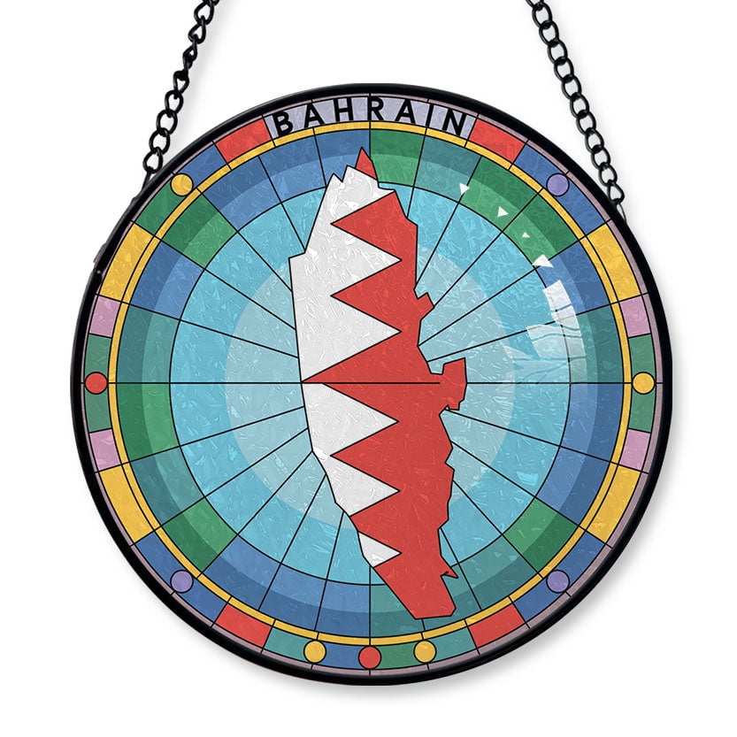Bahrain Travel Decor Suncatcher Stained Glass Window Hanging, Gift for ...