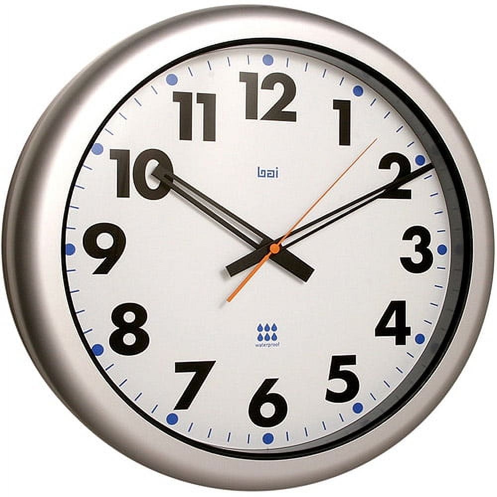 Bai 16" Aquamaster Weatherproof Wall Clock, Futura White - Walmart.com