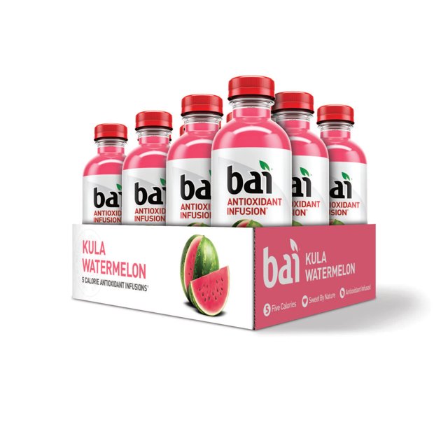 Bai Antioxidant Infused Beverage, Kula Watermelon, 18 Fl Oz, 12 Count ...