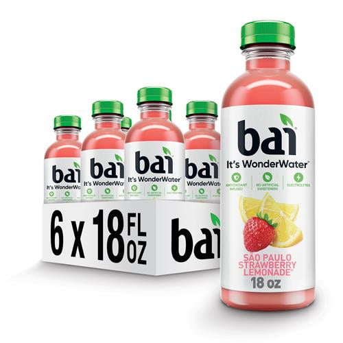 Bai Antioxidant Infused Water Beverage, São Paulo Strawberry Lemonade ...