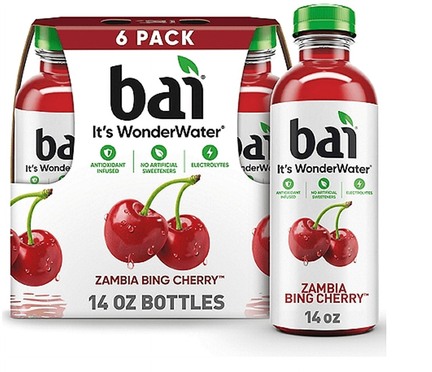 Bai Antioxidant Infused Zambia Bing Cherry Flavored Water, 14 fl oz ...