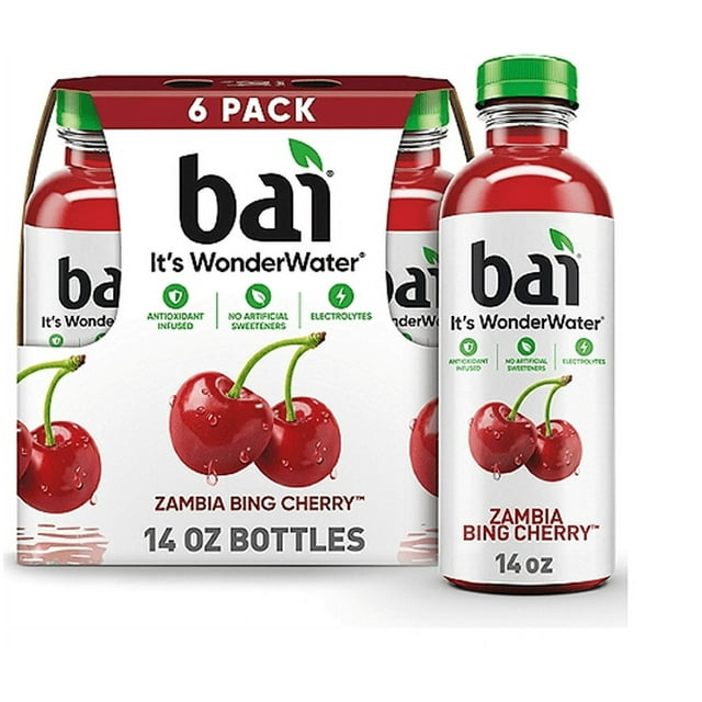 Bai Antioxidant Infused Zambia Bing Cherry Flavored Water, 14 fl oz ...