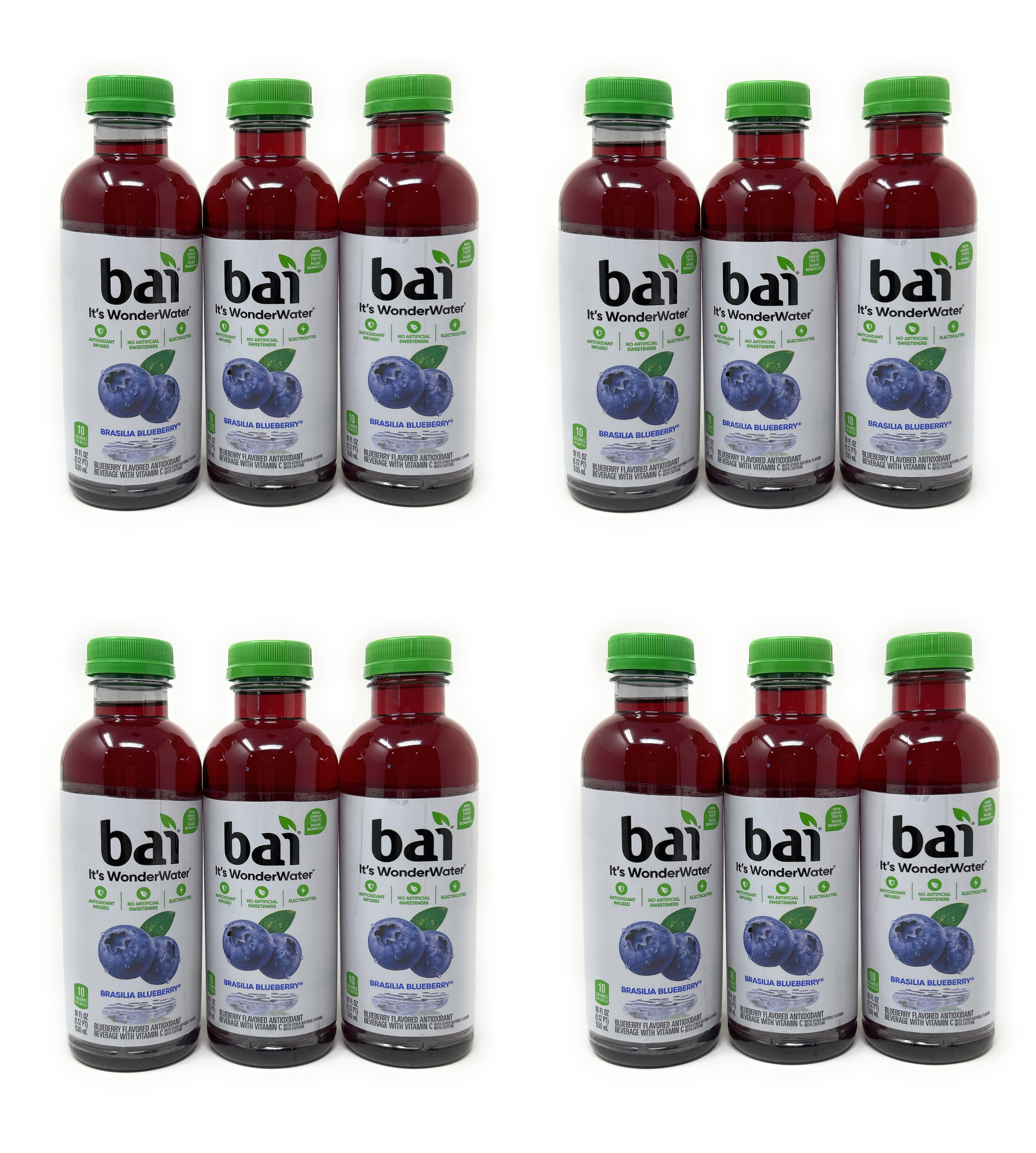B.A.I. Antioxidant Infusion Brasillia Blueberry Beverage, Low Sugar ...