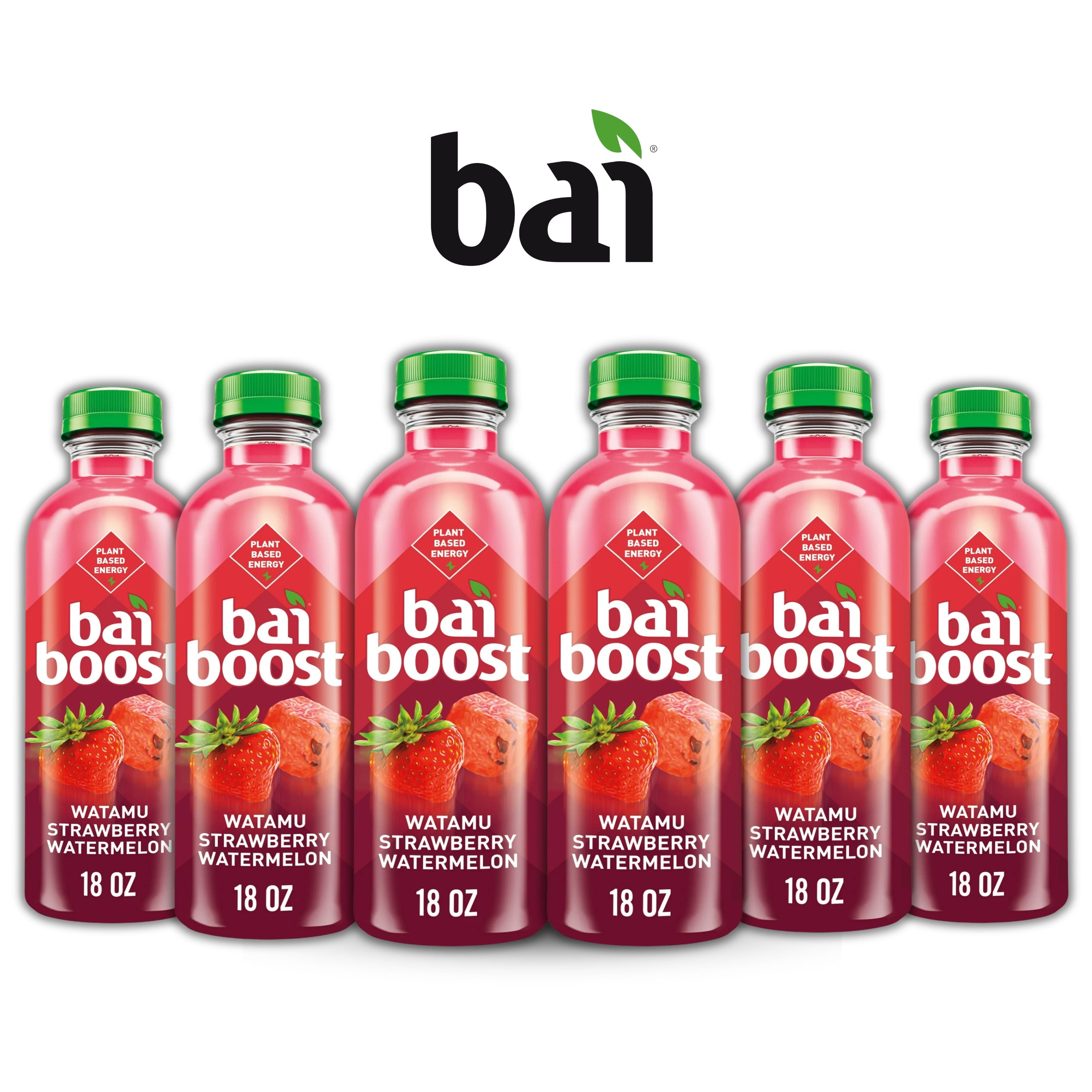 Bai Boost Watamu Strawberry Watermelon Flavored Water, 18 fl oz (6 Pack ...