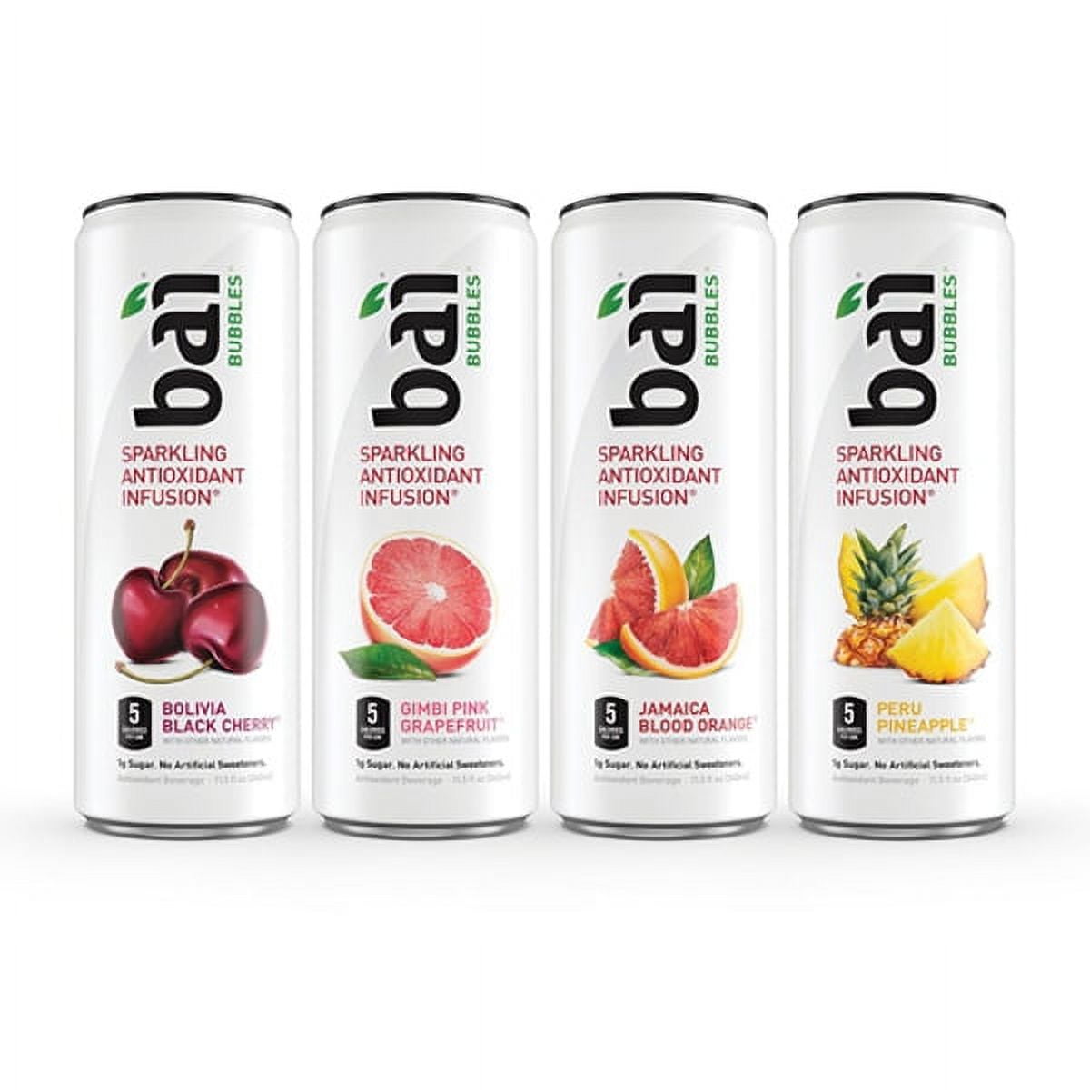 Bai Bubbles Four Flavor Variety Pack 11.5 oz Cans - Pack of 12 ...